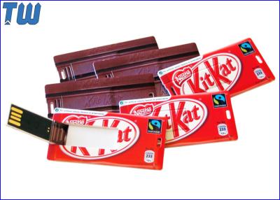 China Slim Plastic Card 1GB USB Thumb Drive Full Color Digital Printing for sale