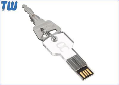China Transparent Acrylic Key USB 2GB Thumb Drives Memory Storage Device for sale