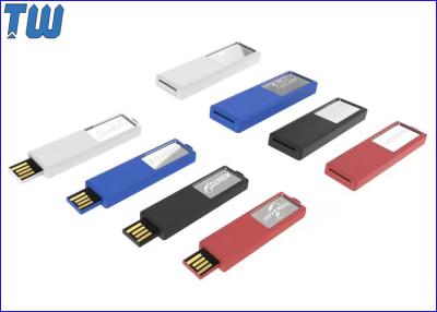 China Slim Stick Sliding 8GB USB Flash Drive LED Light 3D LOGO Acrylic for sale