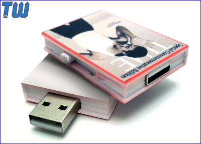 Customized Full Color Digital Printing Sliding Book 16GB USB Thumbdrive