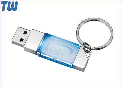 China Slim Crystal 3D Branding 2GB USB Memory Stick Thumb Drive Free Key Ring for sale