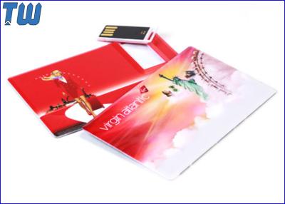 China Sliding Credit Card Custom Branding 32GB USB Memory Stick Pen Drive for sale