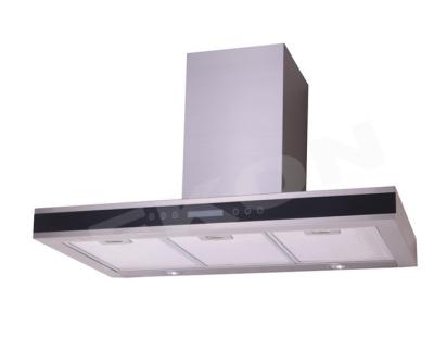China commercial kitchen chimney hood:430 S/S & tempered glass Island Range Hood EKE03/1200 for sale