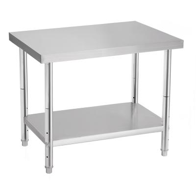 China Heavy Duty Stainless Steel Work Table with 300 kg/㎡ Load Capacity and Adjustable Height Legs for Kitchen Use for sale