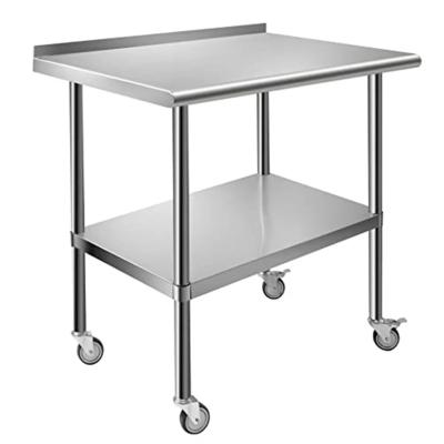 China Stainless Steel Worktables with Lockable Casters and Food Grade Stainless Steel Construction Offering Mobile Workspace Solutions for sale