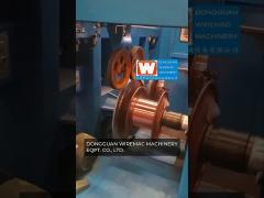 automatic double spool take up machine , copper aluminum wire drawing machine