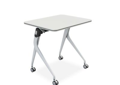 China Mandis Flexible Training Desks and Tables with Flip Tabletop One Hand Operation Eight Color Options and Warm Wood Grain Finish for sale