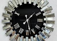 China Opulent Copper Mirror Wall Clock with Silent Movement and Customizable Design for sale