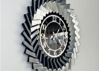 China Opulent Copper Mirror Wall Clock with Silent Movement and Customizable Design for sale