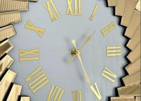 China Opulent Copper Mirror Wall Clock with Silent Movement and Customizable Design for sale