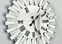 China Opulent Copper Mirror Wall Clock with Silent Movement and Customizable Design for sale
