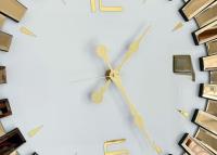 China Opulent Copper Mirror Wall Clock with Silent Movement and Customizable Design for sale
