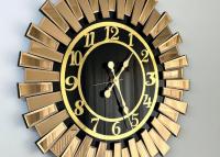 China Opulent Copper Mirror Wall Clock with Silent Movement and Customizable Design for sale