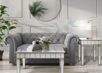 China Mirrored Finish Coffee Table with Gold Detailing and MDF Material for sale