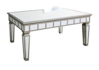 China Mirrored Finish Coffee Table with Gold Detailing and MDF Material for sale