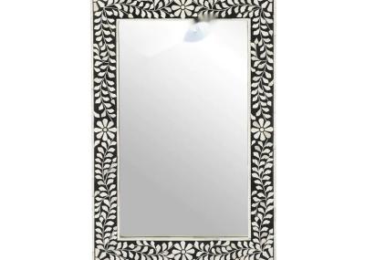 China Bone Inlay Black And White Decorative Wall Mirrors 90x60cm for sale