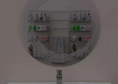China JS-660 Moon-Shaped LED Bathroom Mirror with HD Silver Mirror and Back-Lit Illumination for sale