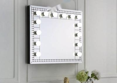 China Modern Decorative Mirrors Diamond Crushed W-2-LED Hollywood Wall Mounted LED for sale