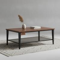 China Mirrored Finish Coffee Table with Gold Detailing and MDF Material for sale