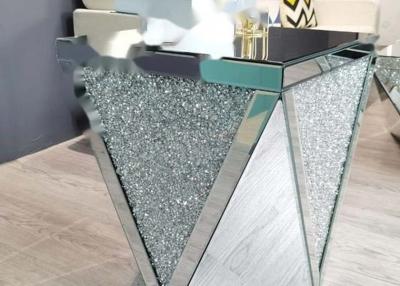 China JSF972 Modern Mirrored Electric Fireplace TV Stand with Integrated LED Lighting and High-Grade MDF Frame for sale