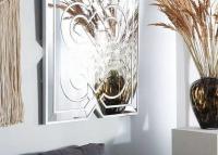 China Modern Design Wall Mounted Console Table With Silver Mirror Finish For Entryway for sale