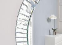 China Modern Design Wall Mounted Console Table With Silver Mirror Finish For Entryway for sale