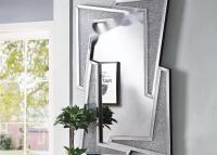 China Modern Design Wall Mounted Console Table With Silver Mirror Finish For Entryway for sale