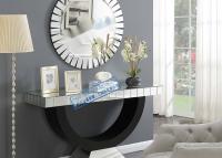 China Modern Design Wall Mounted Console Table With Silver Mirror Finish For Entryway for sale