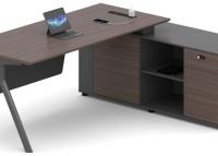 China L-Shaped Office Desk with Integrated Storage Unit-Private Office for sale