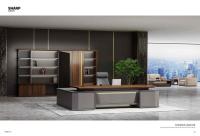 China SHARP Honey Executive Writing Desk Private Workspace Cable Management Lockable Drawers for sale