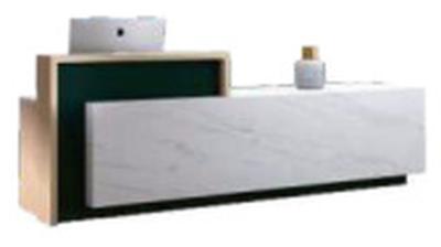 China stylish Public Modern Office Reception Desk with visitor greeting station and signage display for sale