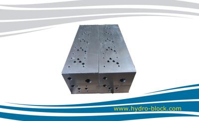 China 1045 steel 16 thru diameter reversing vale hydraulic manifold block for sale