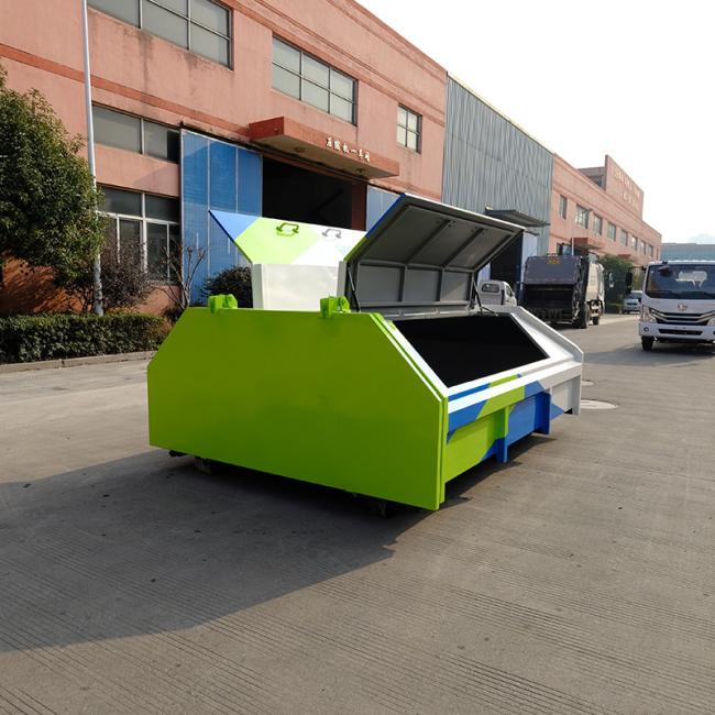 Customized big garbage container exterior view