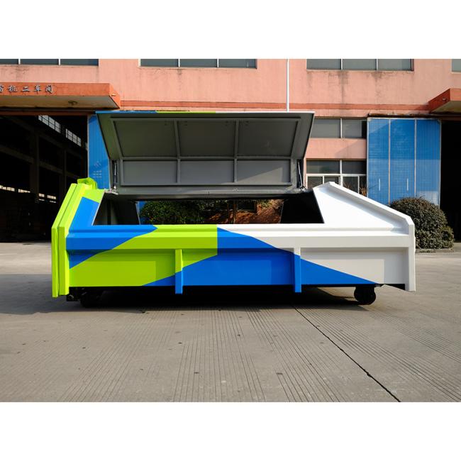 Mobile waste collection container side view