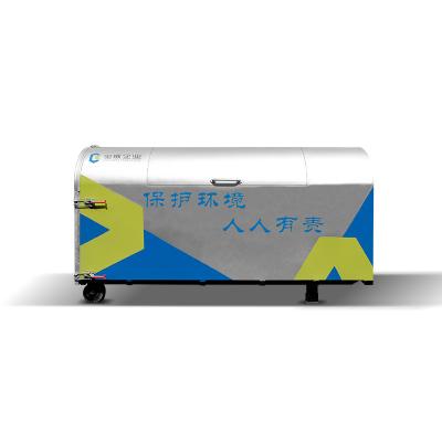 China 2.5m3 Large Garbage Containers Trash Collection Containers Stainless Steel for sale