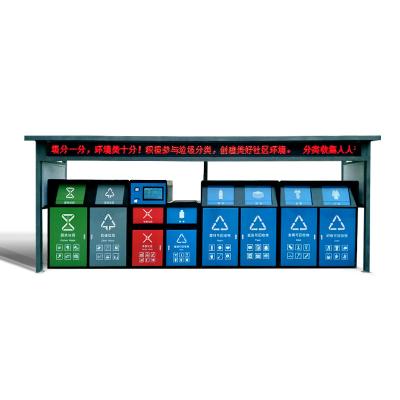 China 120L / 240L Large Capacity Sorting Garbage Bins 8 Classified Sorting Trash Bin for sale