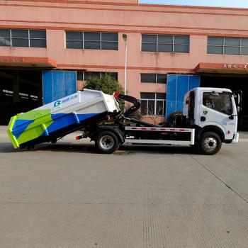 Quality 8.3m3 6.5ton Used Hook Lift Garbage Truck Diesel Powered Automatic Dumping for sale