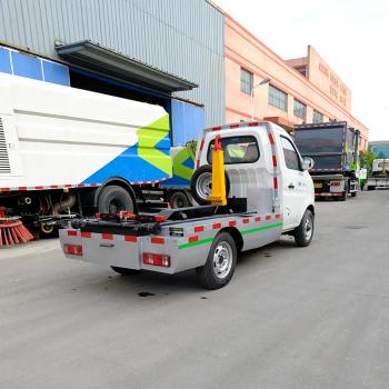 Quality 4.1M3 1.5ton Pure Electric Hook Lift Garbage Truck With 2840Kg Loading Capacity for sale