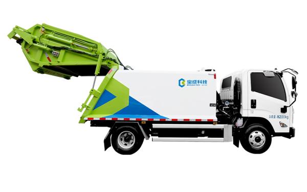 Quality 8TONS Strong Power Compressed Garbage Truck Trash Compactor CE/ISO 9001/EPA for sale