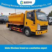 Quality 2.2m3 2200L 7.4tons Sewage Suction Truck Diesel Powered Pipeline Dredging for sale