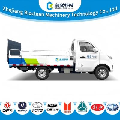 China New Energy Container Garbage Bin Truck Small Pure Electric High Efficiency for sale