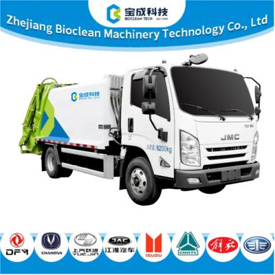 China Automatic Garbage Compactor Truck Carrier Rear Loaders Safety Operation for sale