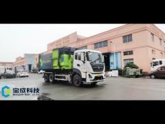 8.3m3 6.5ton Used Hook Lift Garbage Truck Diesel Powered Automatic Dumping