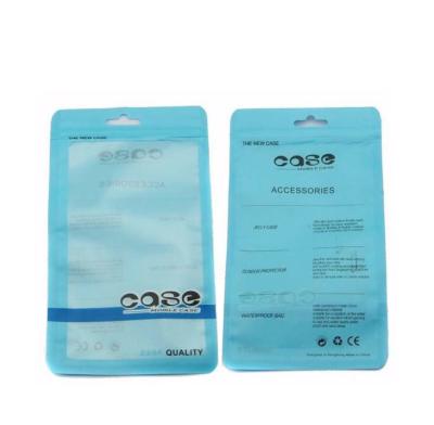China clear printed plastic ziplock bag resealable phone case packaging for sale