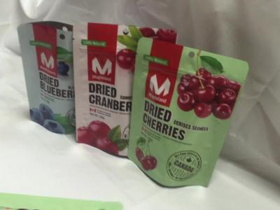 China Supplier Resealable plastic packets dried fruit pouch for snack food packaging bag