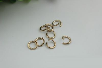 China 2018 Latest design simple durable 7 MM gold round shape metal iron wire buckles for clothes for sale