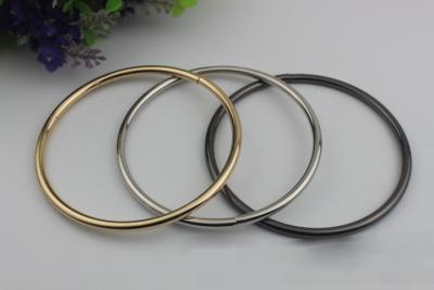 China Cheap Customized Handbag Metal Iron Wire Light Gold Big Size 90 mm O Rings For Strap for sale