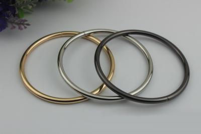 China Handbag Fittings Gun Metal Color Iron Wire 75 MM Round Metal Rings Wholesale for sale