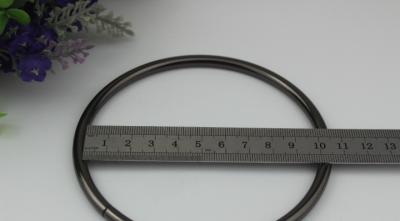 China Bag Harware Nickel Color 100 MM Iron Wire Metal Welded O Rings With Nickel Free for sale