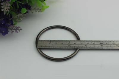China Factory Designing 63 MM Gunmetal Color Bag Hardware Metal Round Rings For Leather for sale
